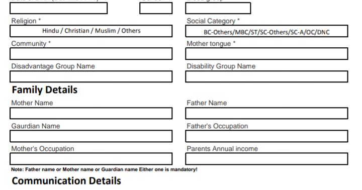 EMIS Student Registration Form New 2018-2019 - kaninikkalvi