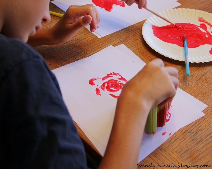 Living Creatively: Painting roses with celery