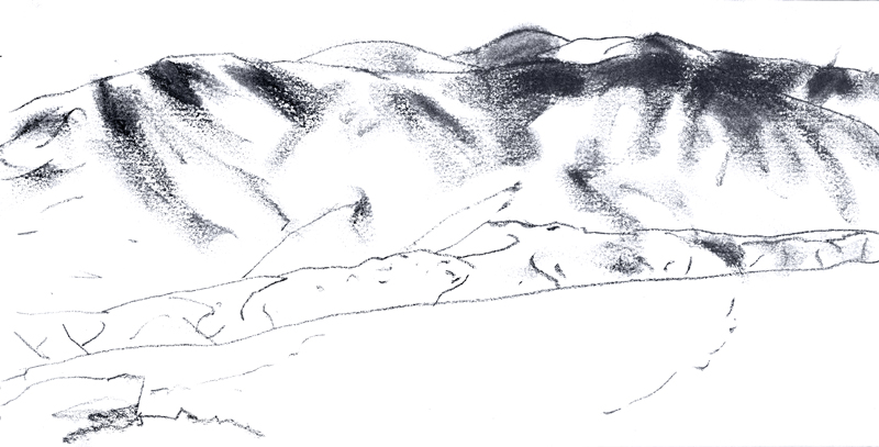 Sketch Pistols Bay Area: Drawing in Death Valley.