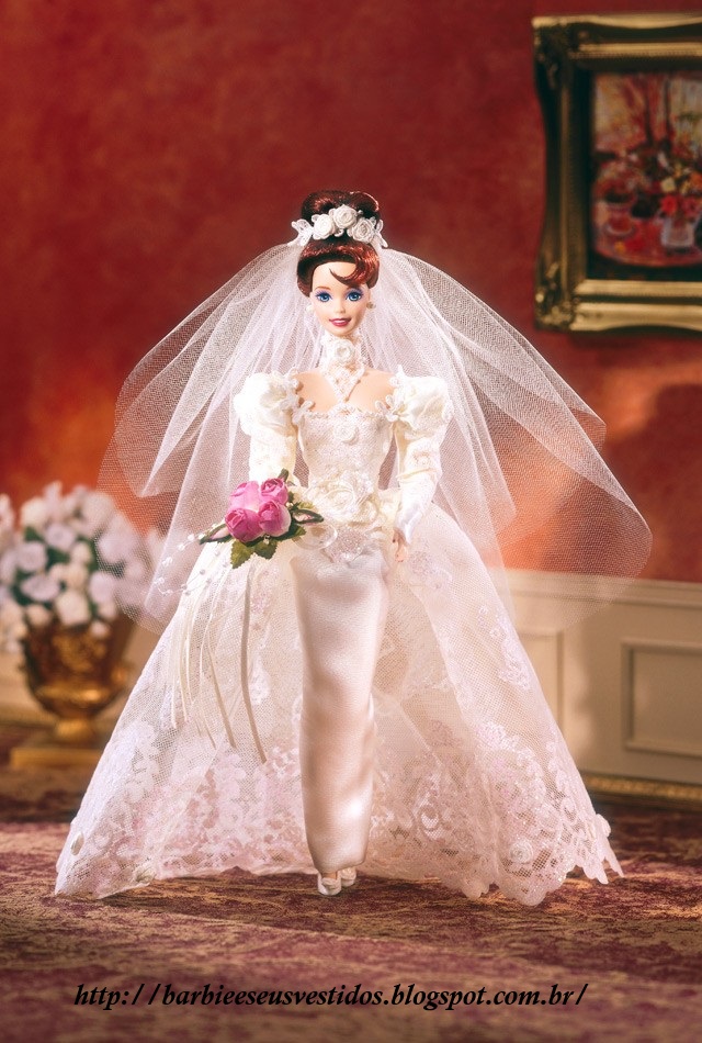 Barbie E Seus Vestidos: 1996 - Romantic Rose Bride™ Barbie® Doll