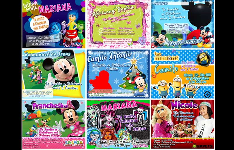 INVITACIONES INFANTILES