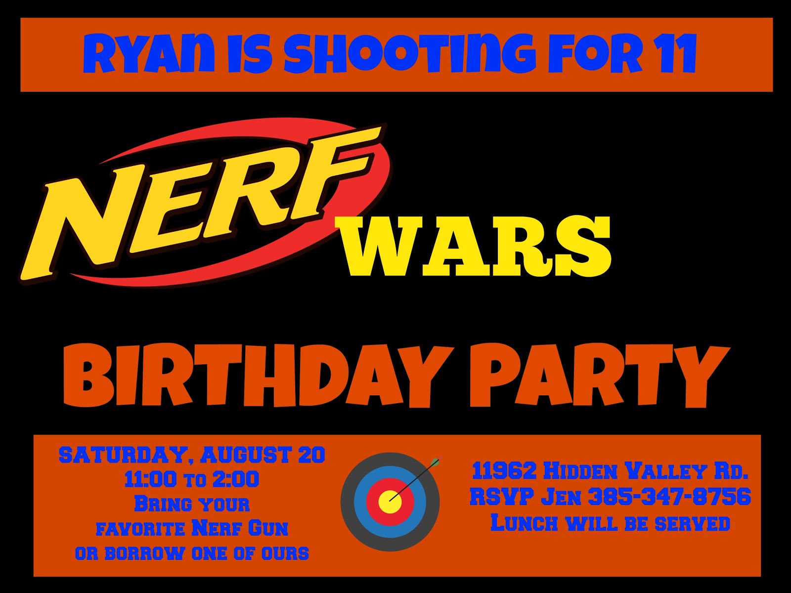 Nerf War Birthday Party