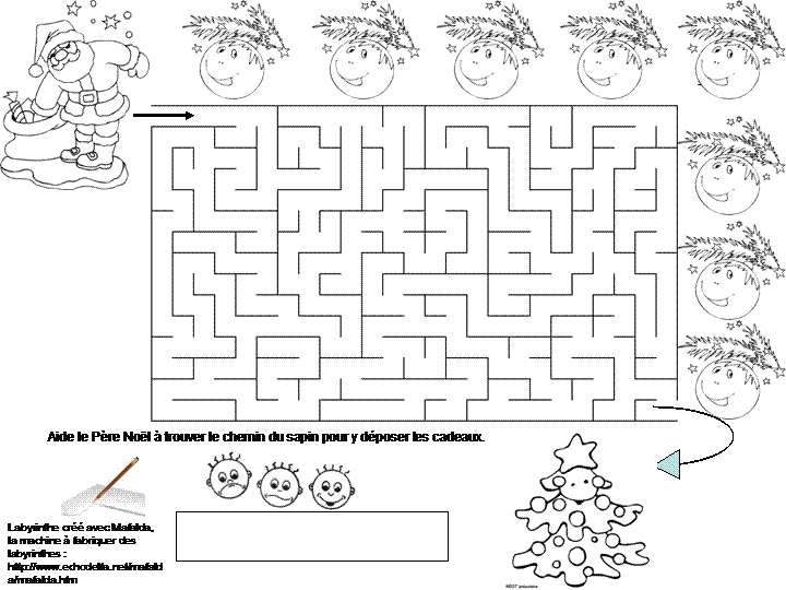 Maternelle: Labyrinthe de Noël