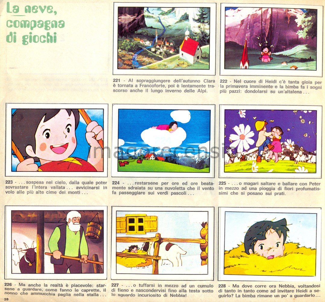 Imago Recensio: "Heidi" - Album figurine Panini 1978