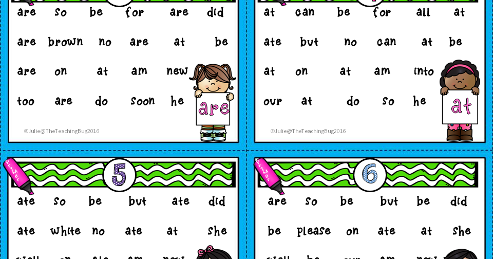 Sight Word Task Cards | The Teaching Bug!