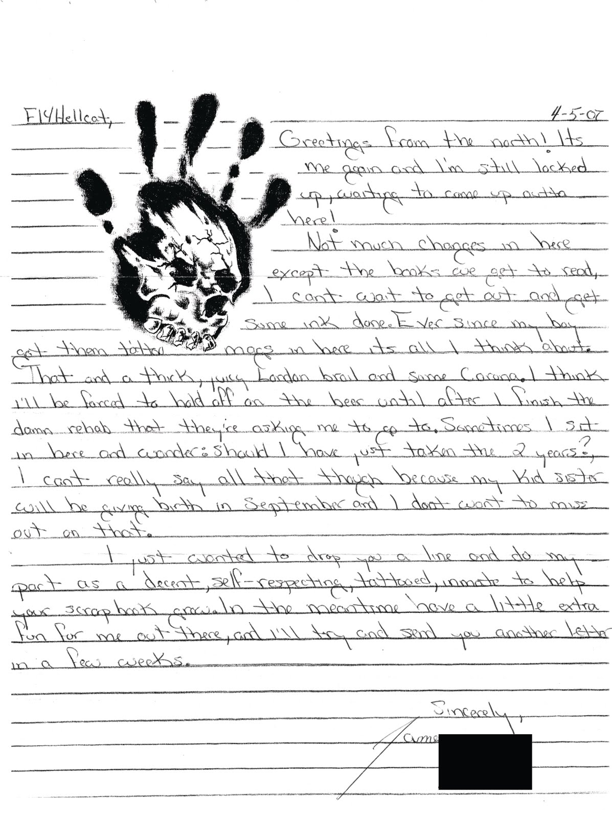 Prison Letter Scrapbook