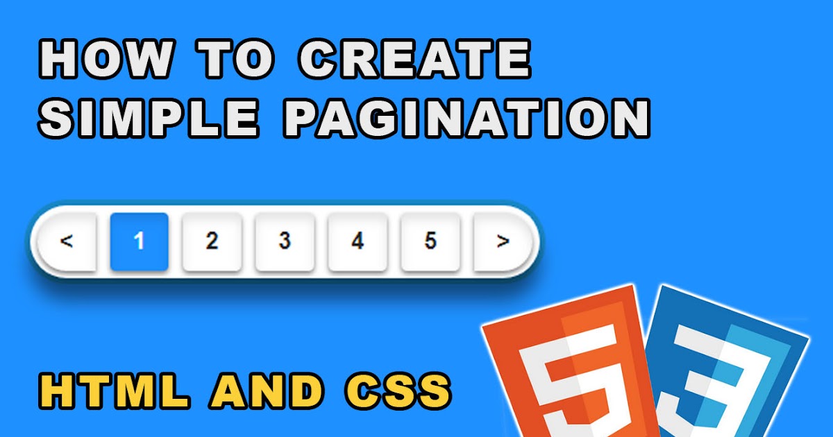 Create Simple Pagination HTML CSS How To Tutorials Source Code By