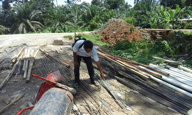 Proyek Jembatan Jelatang Diduga Pakai Besi Banci