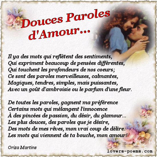 Gifs by Oriza - Poèmes, Messages: Douces Paroles d'Amour... (Poème ...