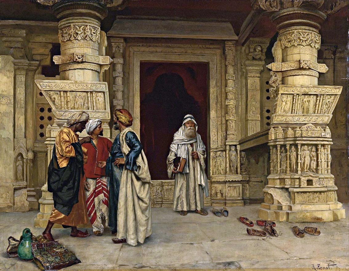 Luz y artes: “Salida de la Mezquita” del pintor austríaco Rudolf Ernst