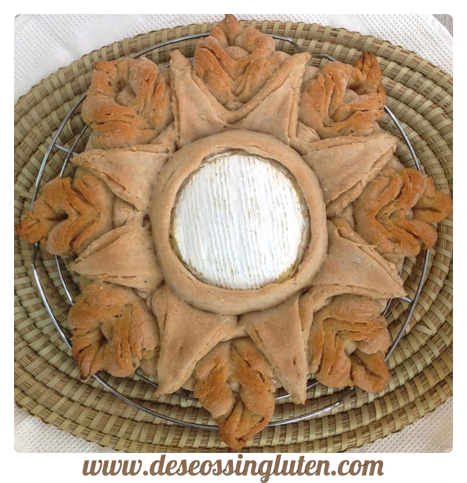 FLOR DE PAN CON QUESO CAMEMBERT SIN GLUTEN PASO A PASO