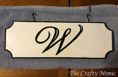 The Crafty Mimic: Monogrammed Address Sign