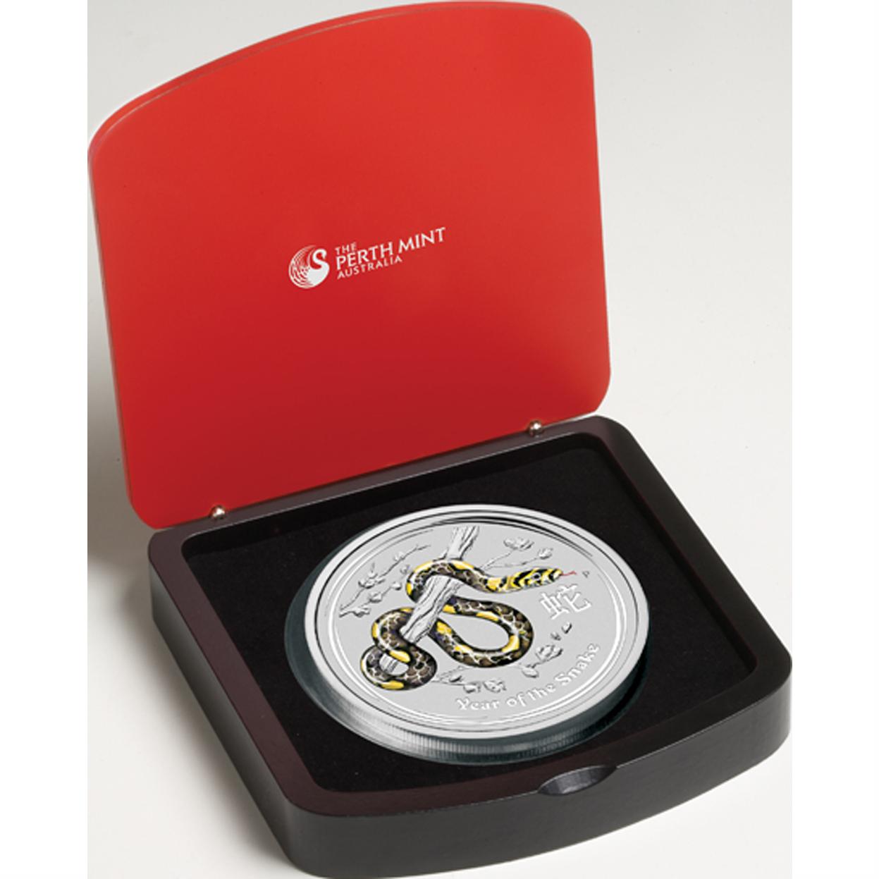 Gold Silver Currency: 2013 Year of the Snake One Kilogram with Gemstone ...