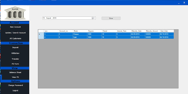 Bank Management System Project in window form application c# With SQL ...