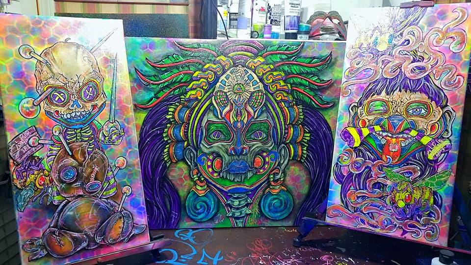 GRAFFITI COLLECTION IDEAS: Glow in the Dark Paint Graffiti on Canvas