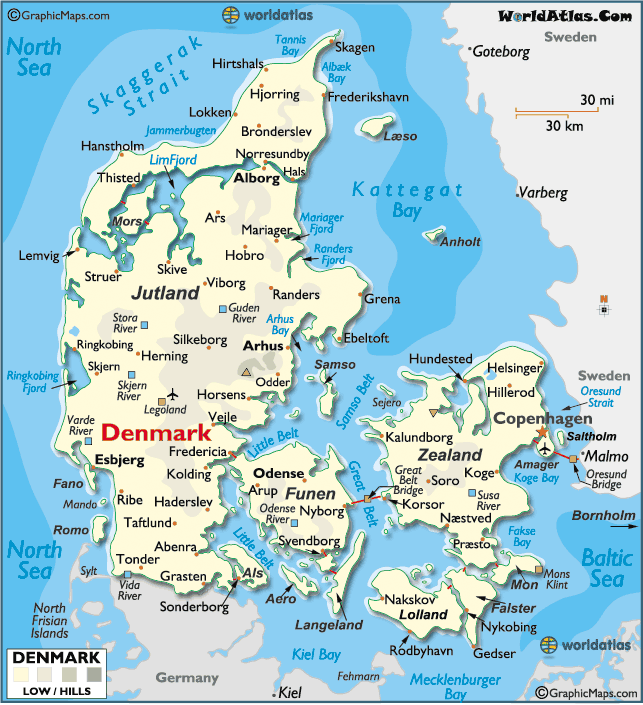 Cartina Germania Danimarca | Cartina