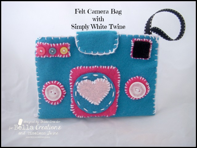 Twineology by: Timeless Twine: Felt Camera Bag & Simply White