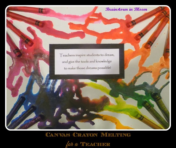Brainstorm in Bloom: Canvas Crayon Melt for Teachers (Single Stem Idea)