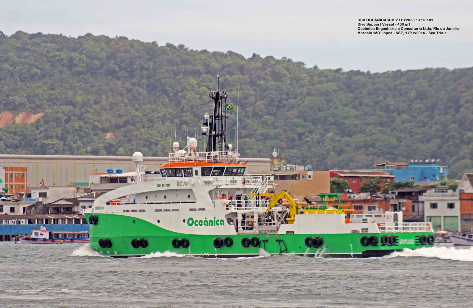 Santos Shiplovers: SDSV Oceânicasub V / PY2033 - Sea Trails prior ...