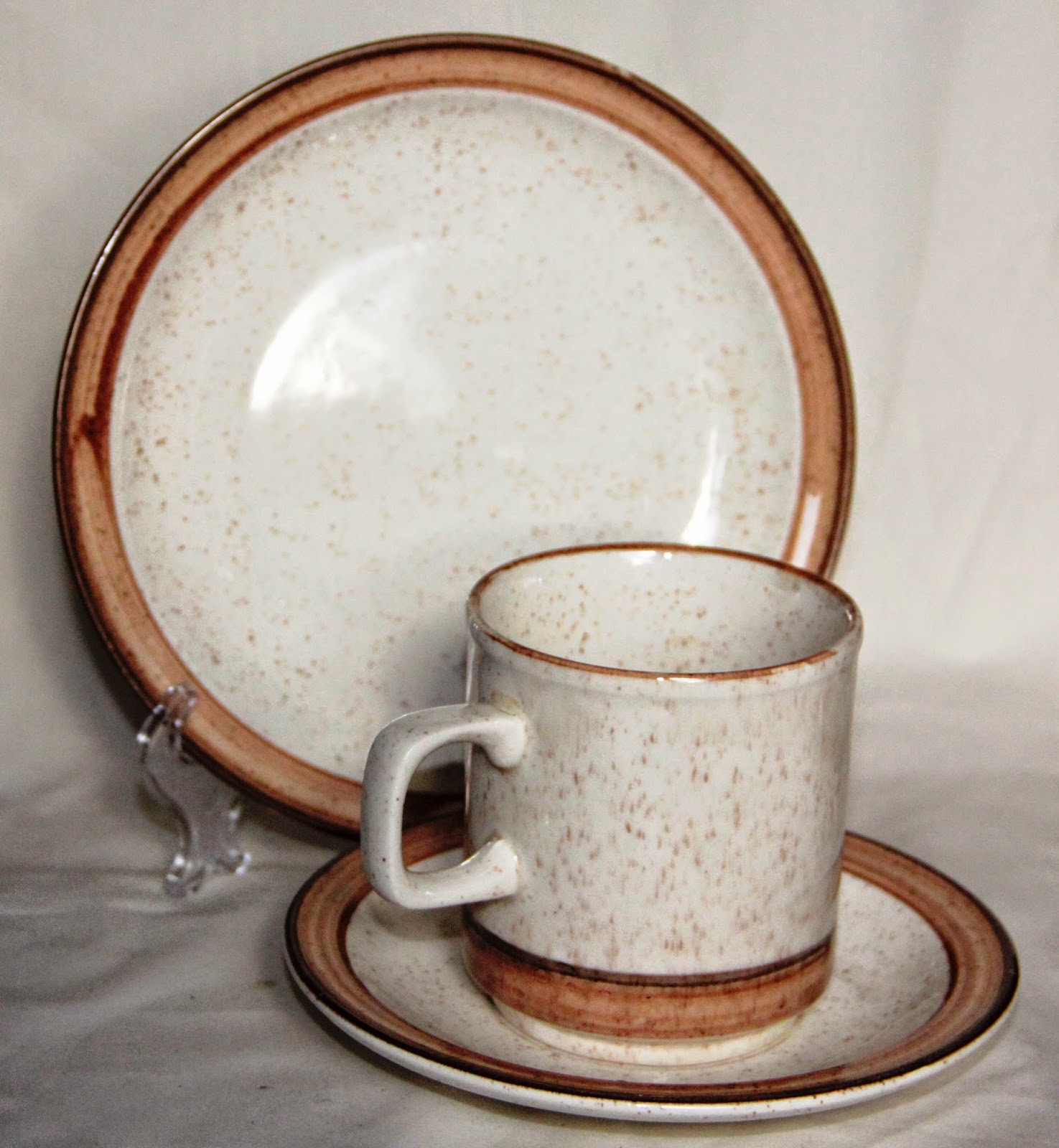 Curio Gifts: Vintage Handpainted Cup, Saucer & Side Plate Trio ...