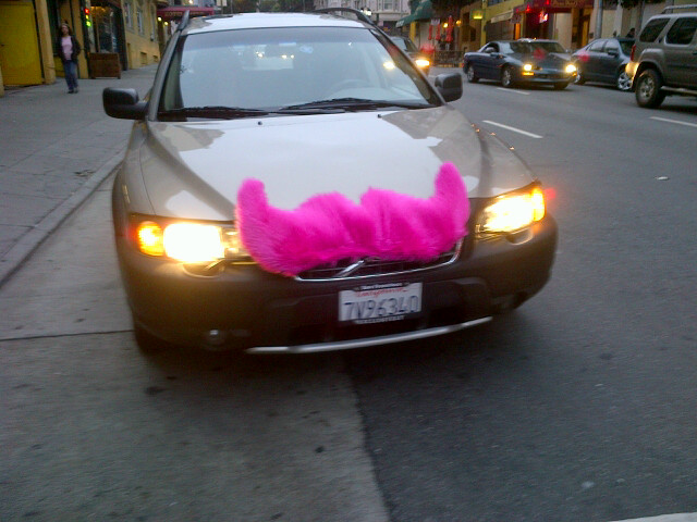 Have you been wondering what these pink mustache'd cars you're seeing ...