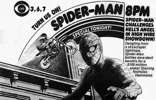space1970: THE AMAZING SPIDER-MAN (1977) TV Guide Ads