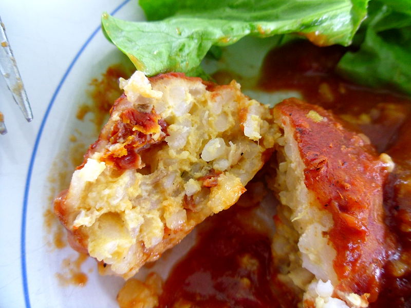 Gourmande ou passionnée...: Boulettes de riz au poulet et tomates ...