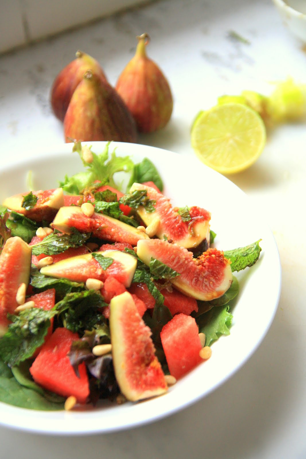 One Wok, One Pot, One Pan: Fig, Watermelon and Mint Salad