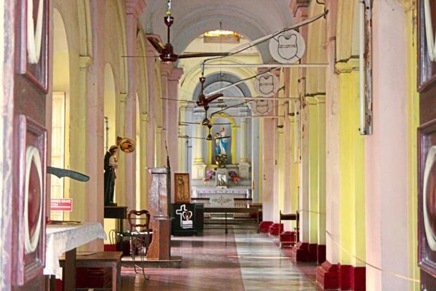 French - built sacred Heart Church, Chandranagar, West Bengal - a ...