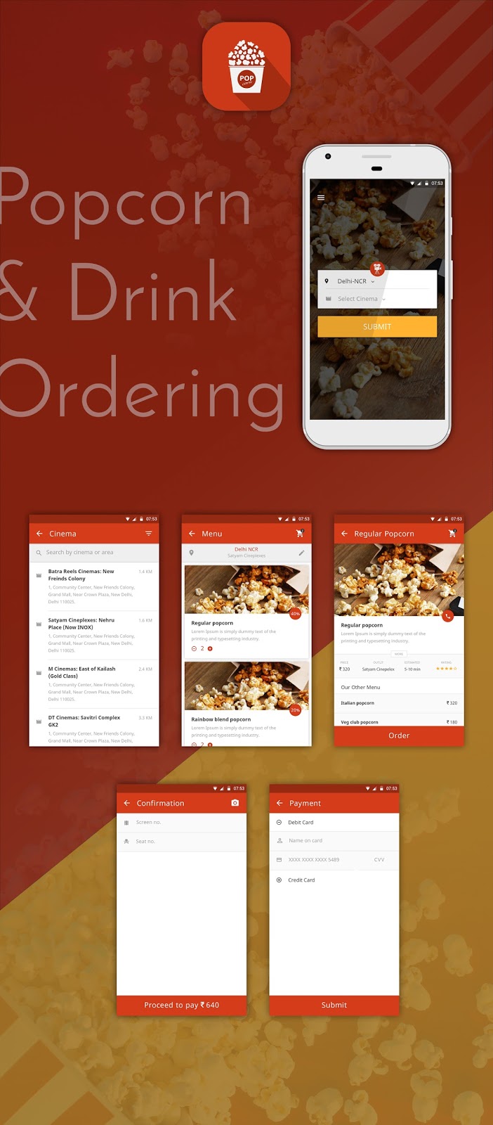 Popcorn & Drink Ordering Application