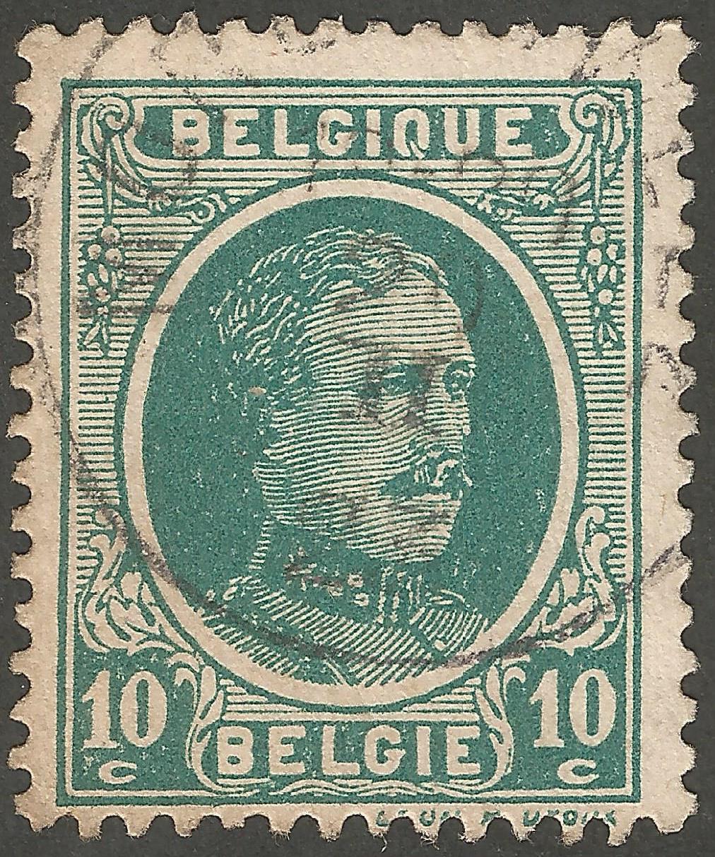Stamps: Stamp Belgium (1922) King Albert I- type Houyoux 10c