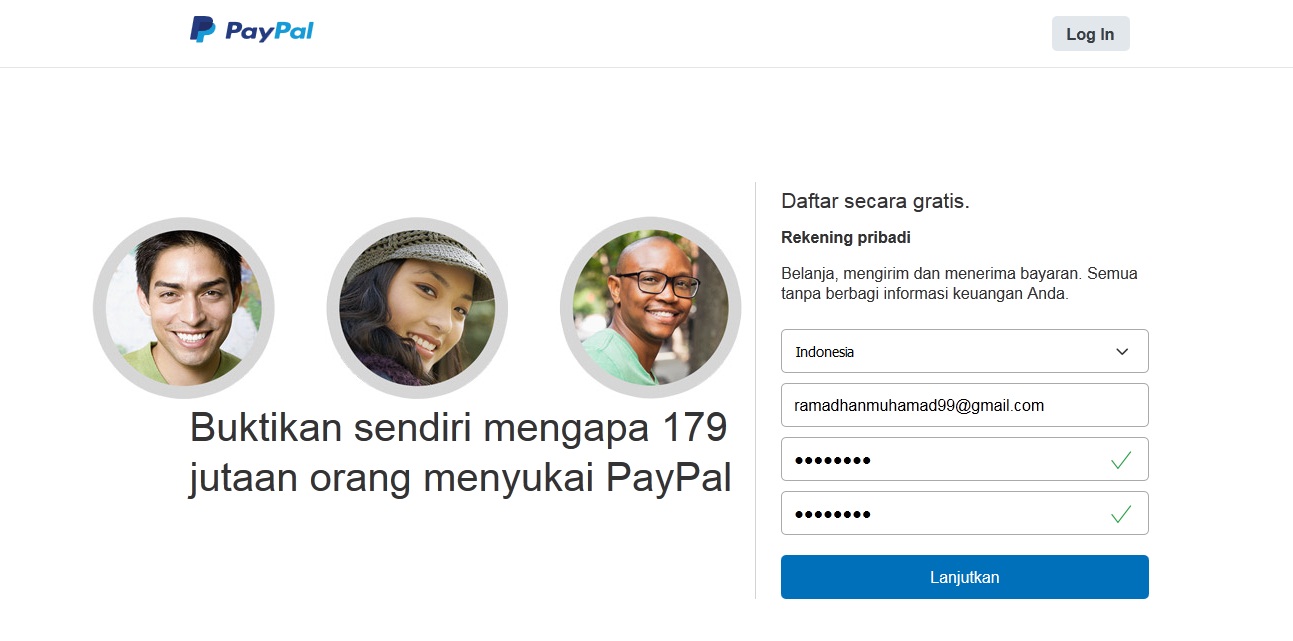 Cara Membuat atau Daftar Akun Paypal - Ganteng