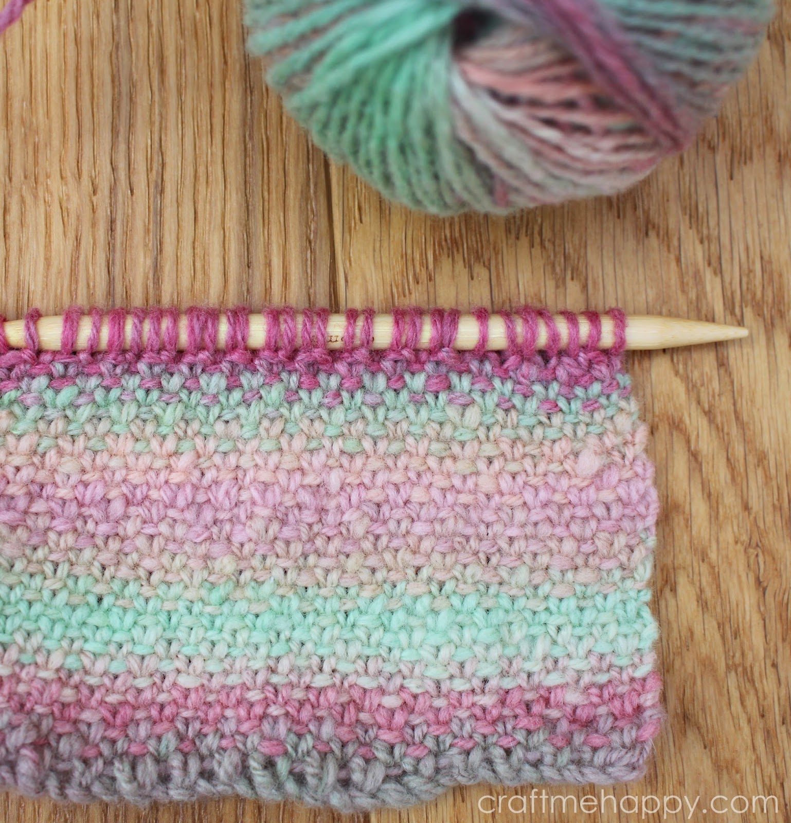 Knitted Bouclé Stitch | Craft me Happy!: Knitted Bouclé Stitch