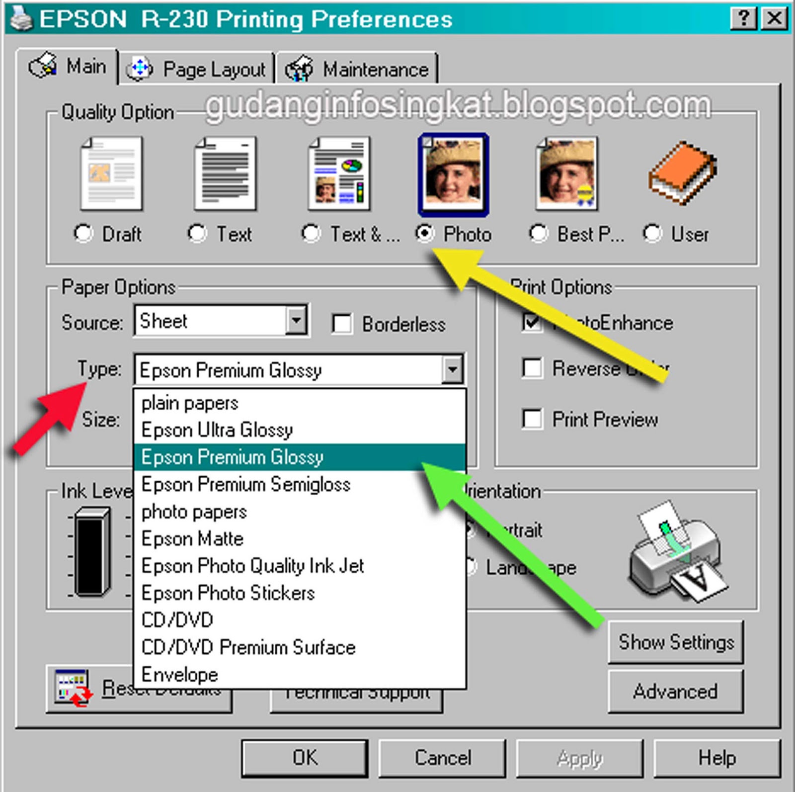 Cara Setting Printer Epson L120 Untuk Cetak Foto Geena And Davis Blog