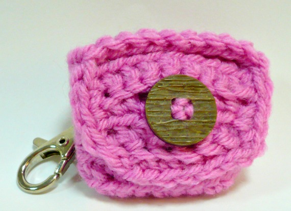 Nicely Created For You: Rose Pink Crocheted Coin Purse Keychain 2 x 2 ...