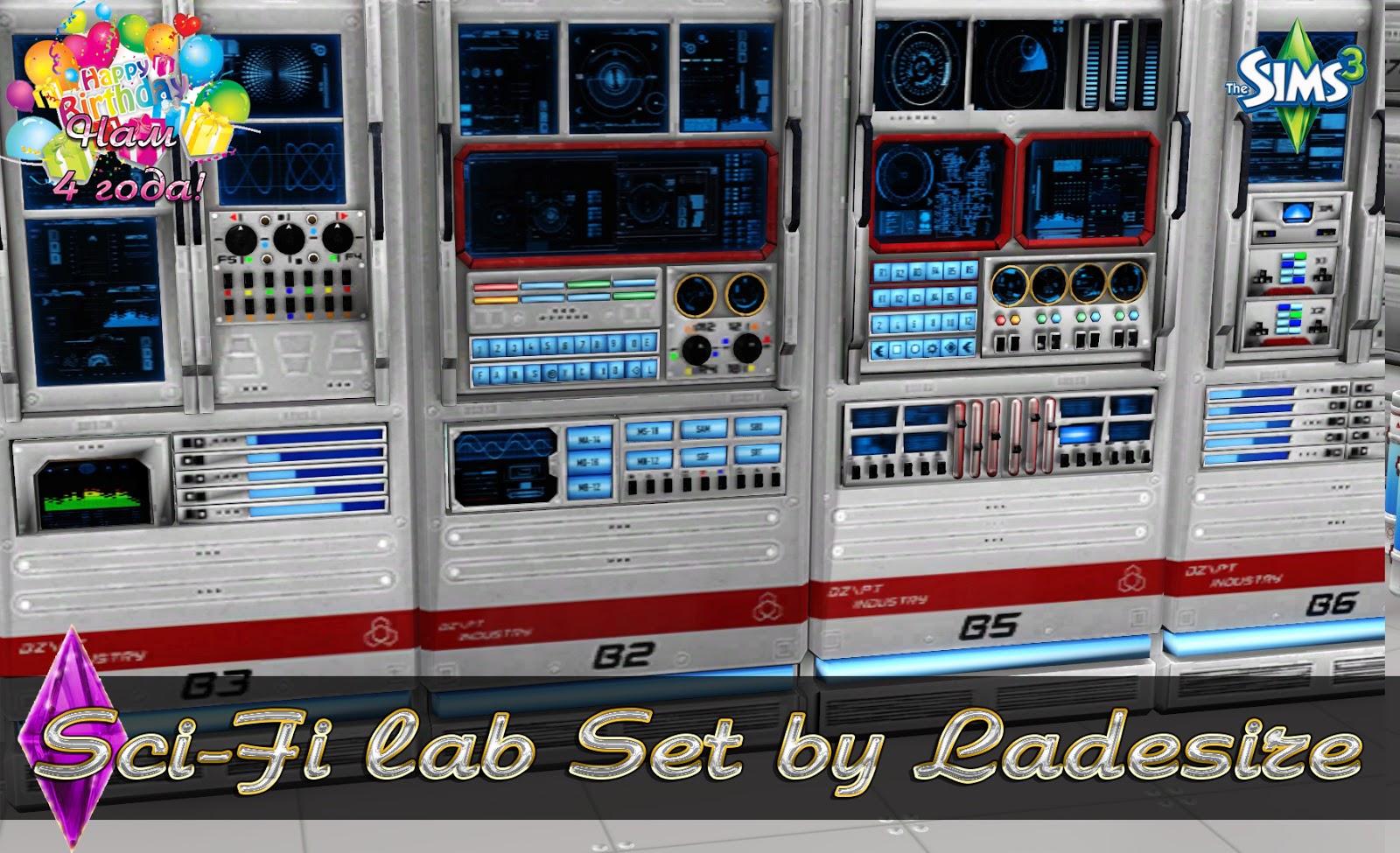 Ladesire's creative corner): TS3 - Sci-Fi Lab by Ladesire