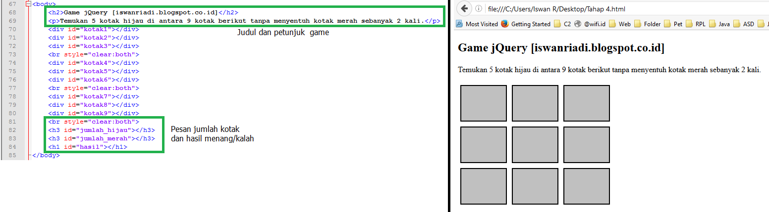 Tutorial Membuat Game Web dengan jQuery ~ Iswan Riadi Tutorial Membuat Game Web dengan jQuery ~ Iswan Riadi