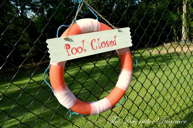 The Decorative Dreamer: My Pool Noodle Project