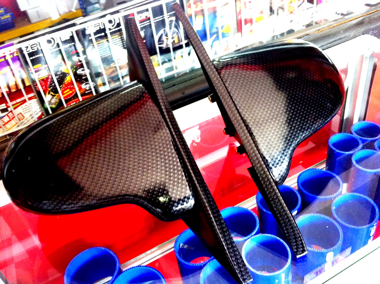 ECG Racing: Spoon carbon look side mirror for civic EK 4 doors