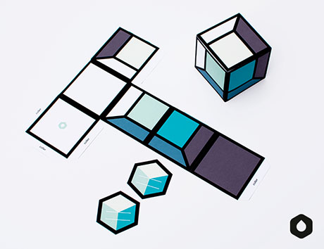 Perspective Cubes Papercraft | Paperized Crafts