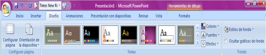 MENUS DE POWER POINT