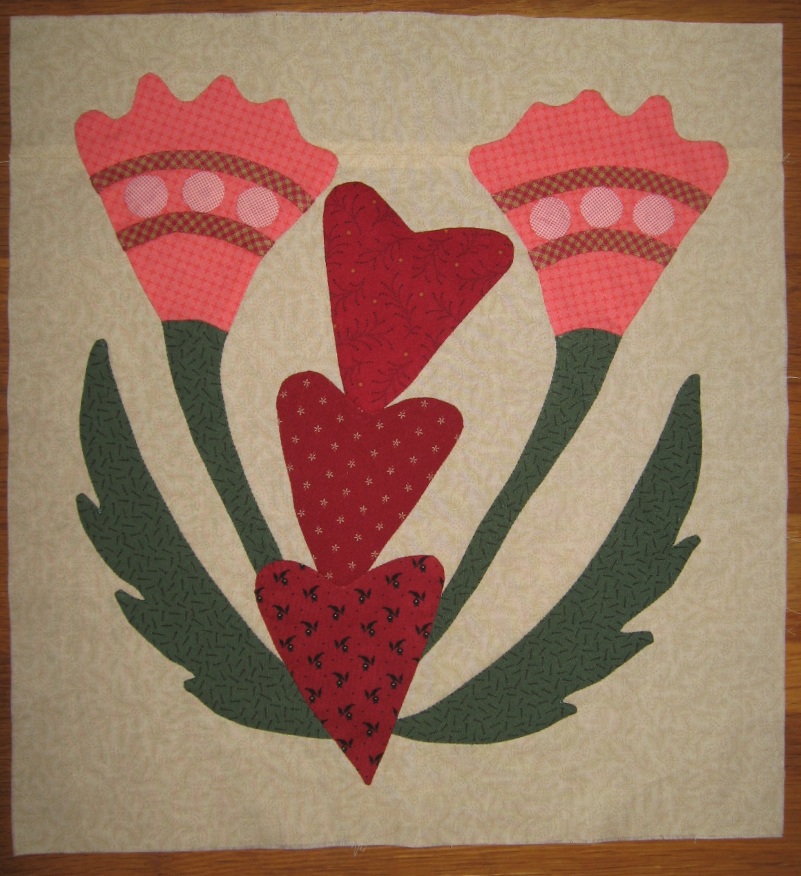 joy for grace: A Coxcomb for Linda Brannock's Flowers Quilt