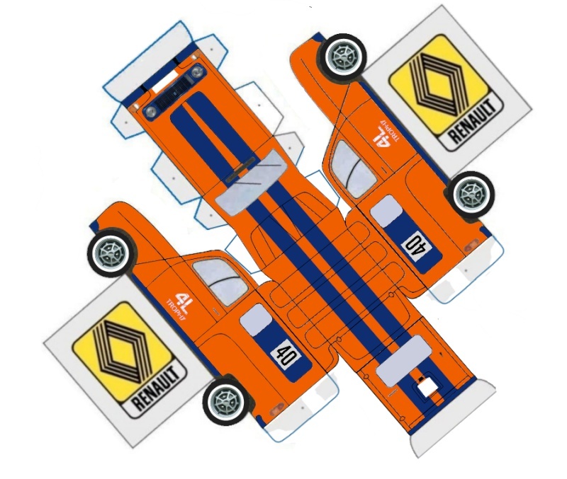 SP. Papel Modelismo: PaperCraft - Renault 4L