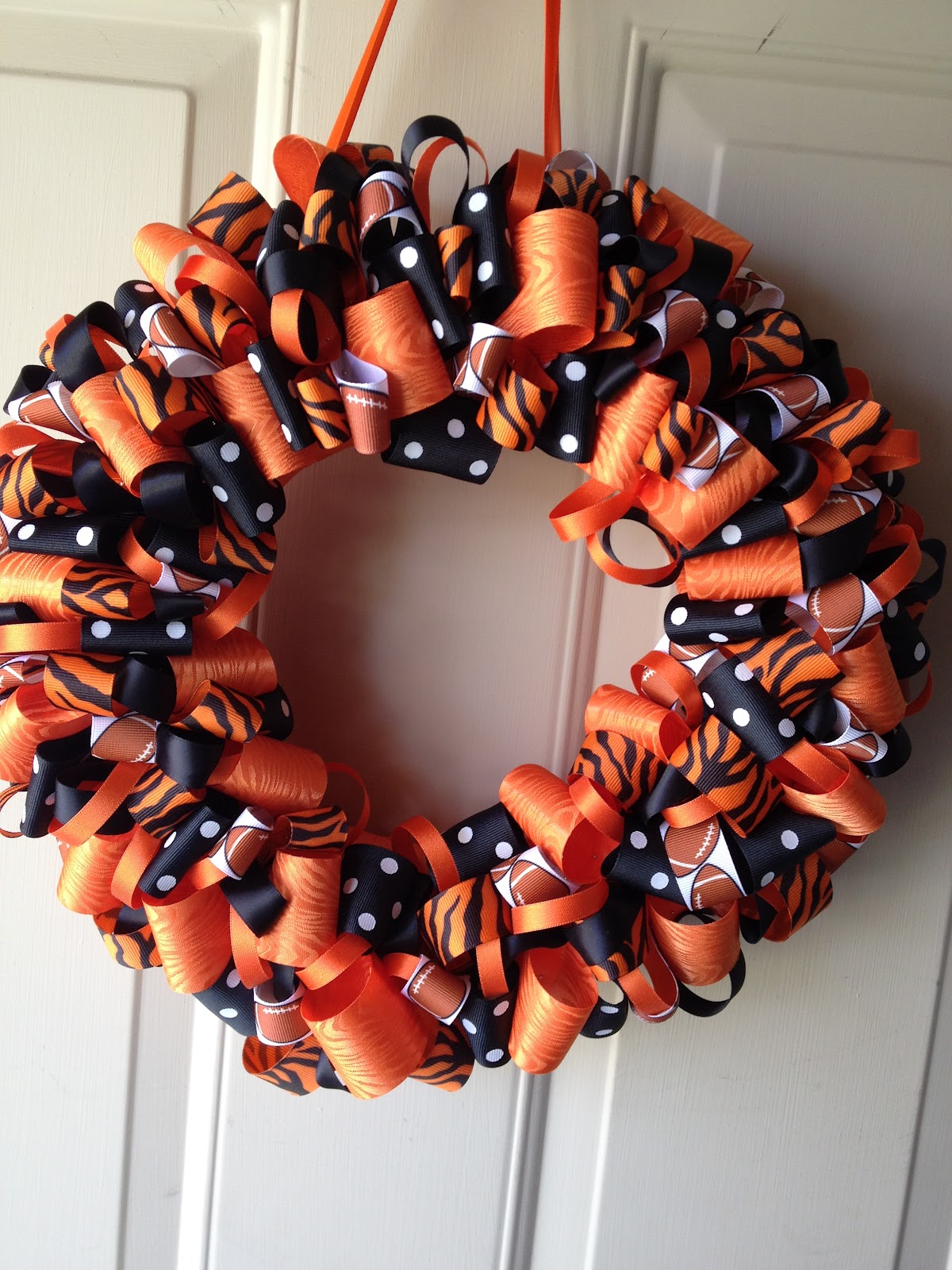 Katie's Ribbon Wreaths: Cincinnati Bengals Ribbon Wreath