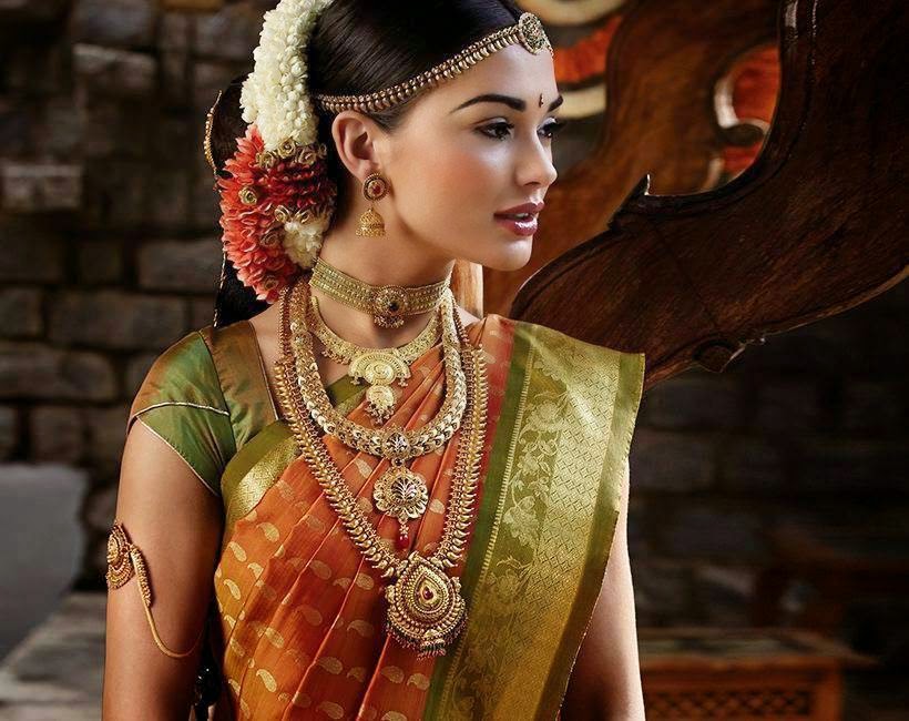 Amy Jackson Bridal Saree Photo Shoots, Amy Jackson Wedding Saree Photos
