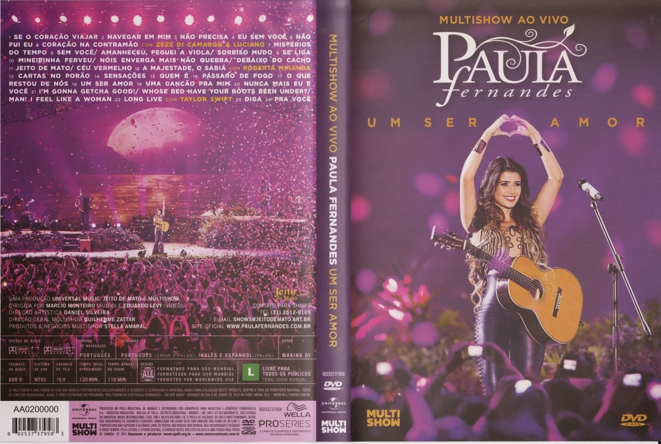 Encarte: Paula Fernandes - Multishow Ao Vivo : Um Ser Amor (DVD ...