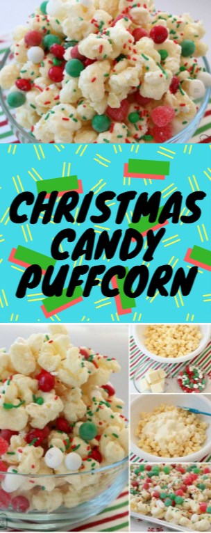 CHRISTMAS CANDY PUFFCORN #christmas #puffcorn | Aurel Kitchen