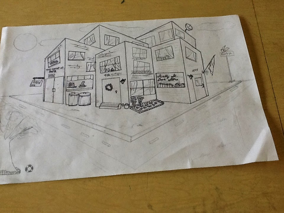 art inklings: City Blocks- Drawing 2 Point Perspective
