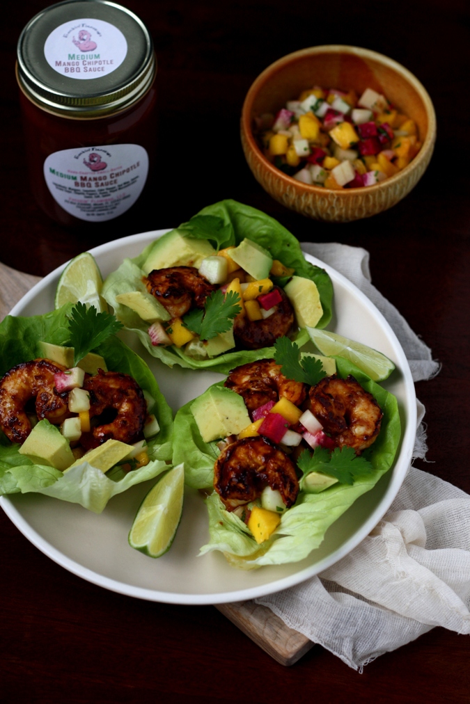 Mango & Tomato: Mango Chipotle BBQ Shrimp With Mango, Watermelon Radish ...