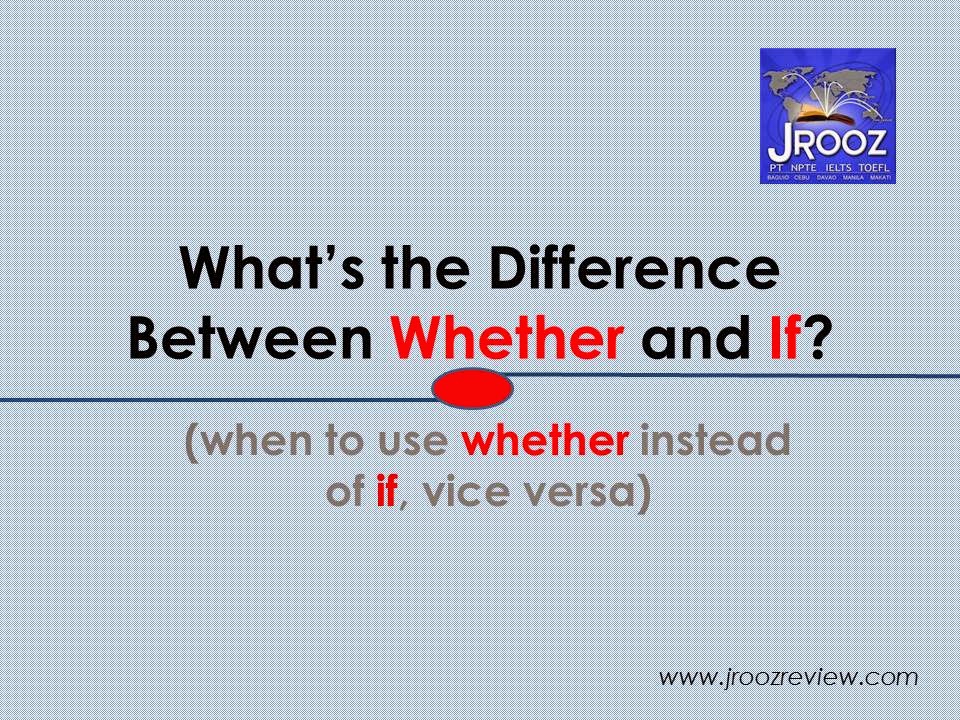 Whether or If? What are the Differences? - Learn English with Pictures